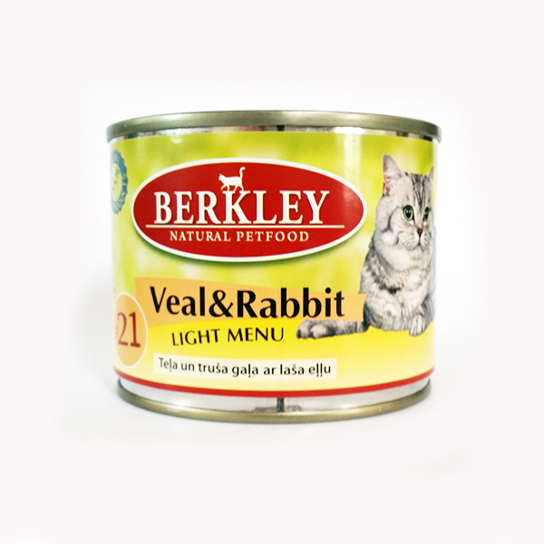 Berkley konservi kaķiem 6x200g ar teļa un truša gaļu | ZooCentrs.lv